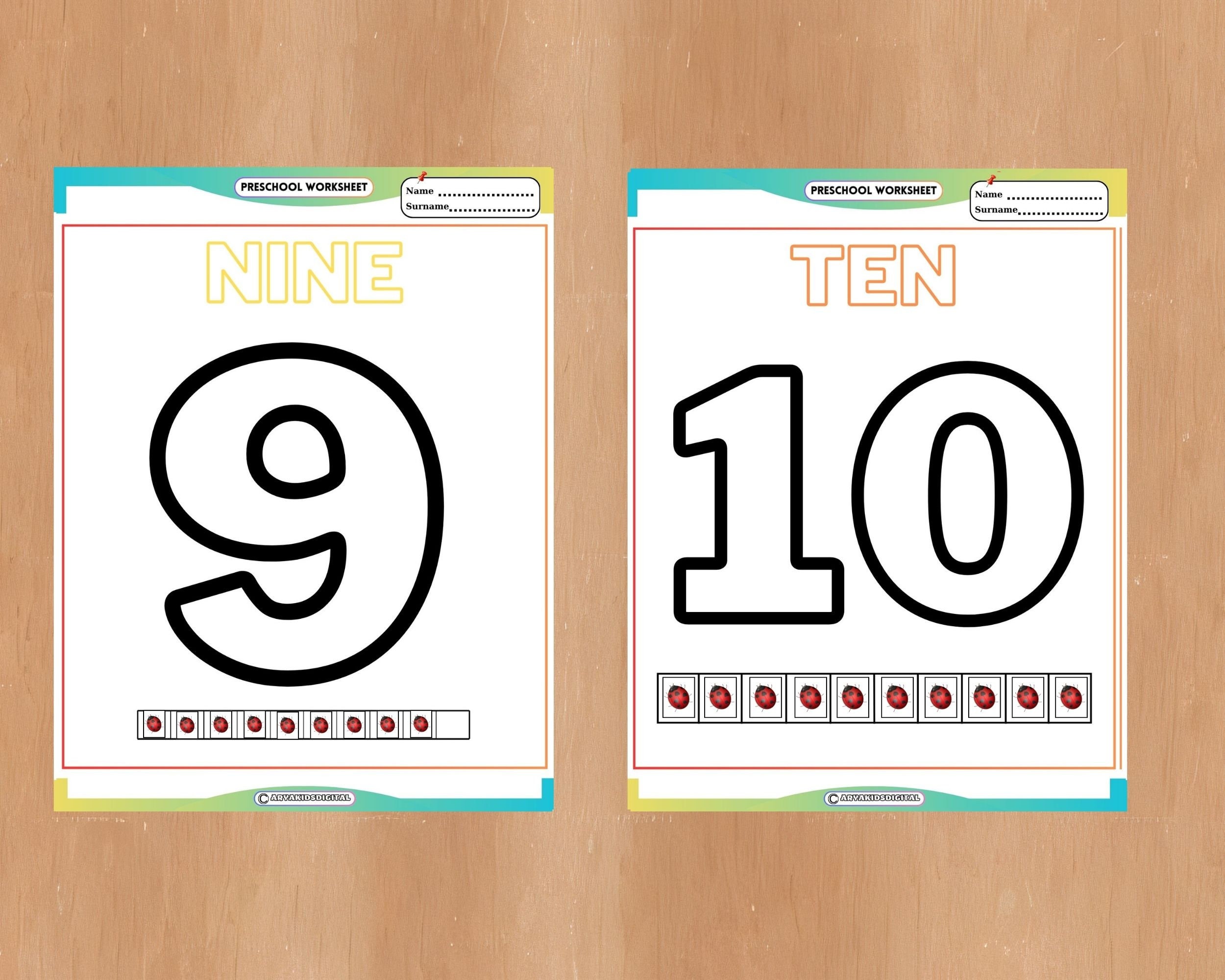 Colouring Numbers Printable, Learn Numbers, Count the Numbers, Numbers ...