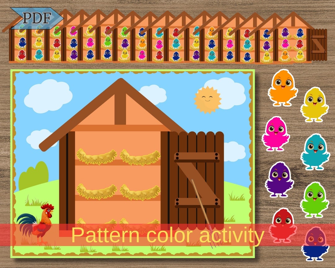 Pattern Activity, Chick Matching Game, Color Matching Worksheets ...