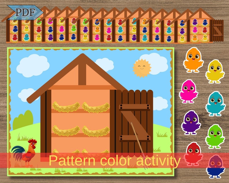 Pattern Activity, Chick Matching Game, Color Matching Worksheets ...