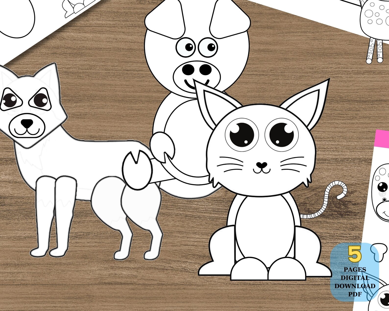 Cutting Scissors With Animals for Preschool and Kindergarten Printable ...