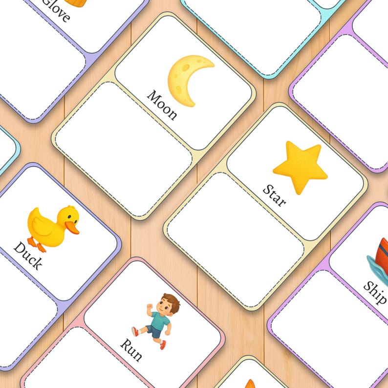 Rhyming Words Matching Cards, Task Box Activity Set, Teaching Tools ...