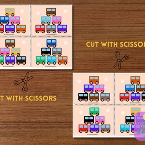 Vehicle Pattern Matching Game: Preschool Activity (digital Download) - Etsy
