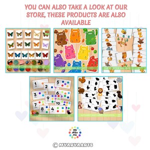 Color and Animal Matching Game, Fine Motor Skills, Educational Activity ...