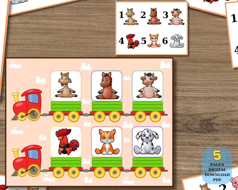 Animal Pattern Activity, Printable Animal Matching Game, Learning ...