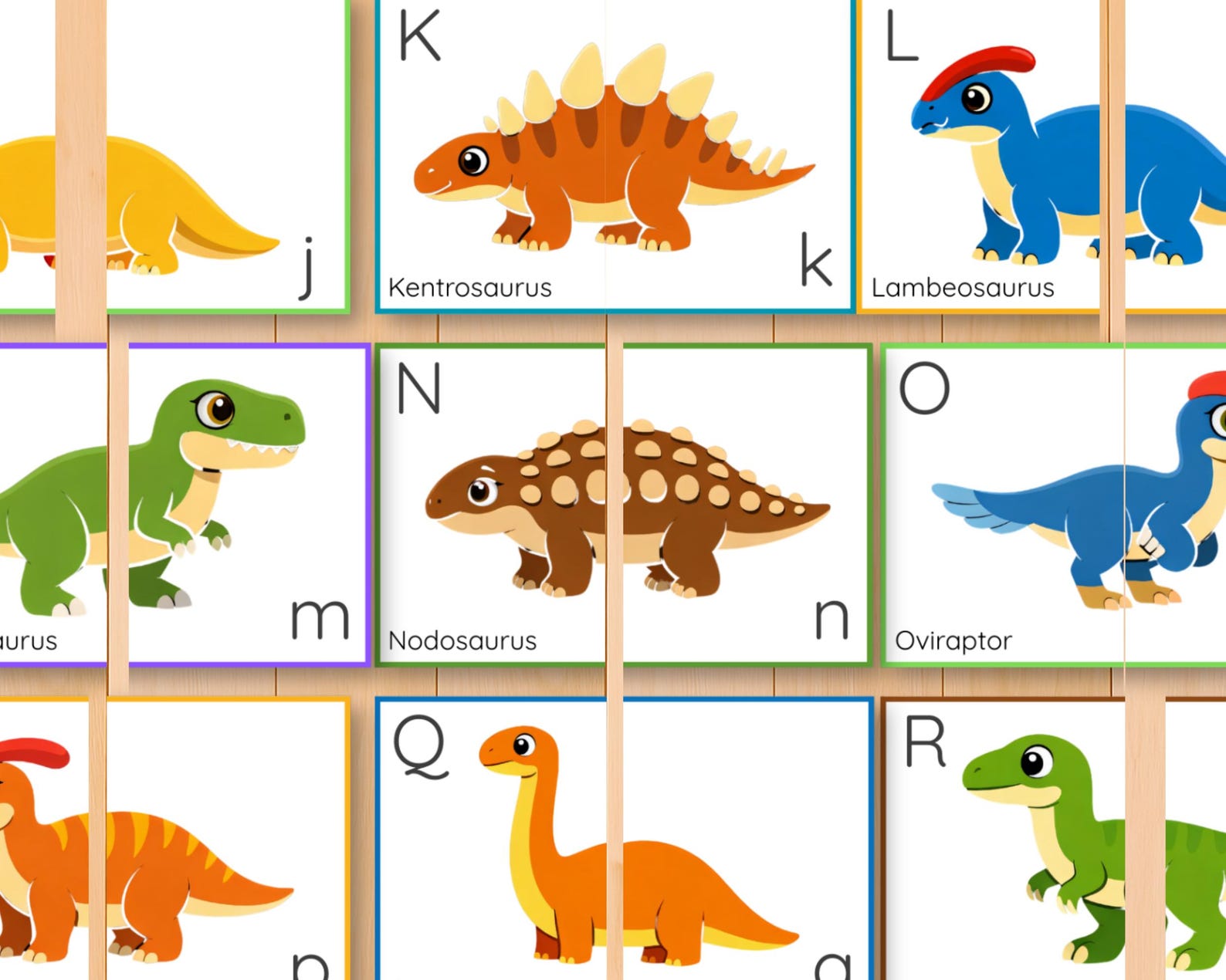 Dinosaur Alphabet and Letter Recognition Puzzle Activity, Uppercase ...