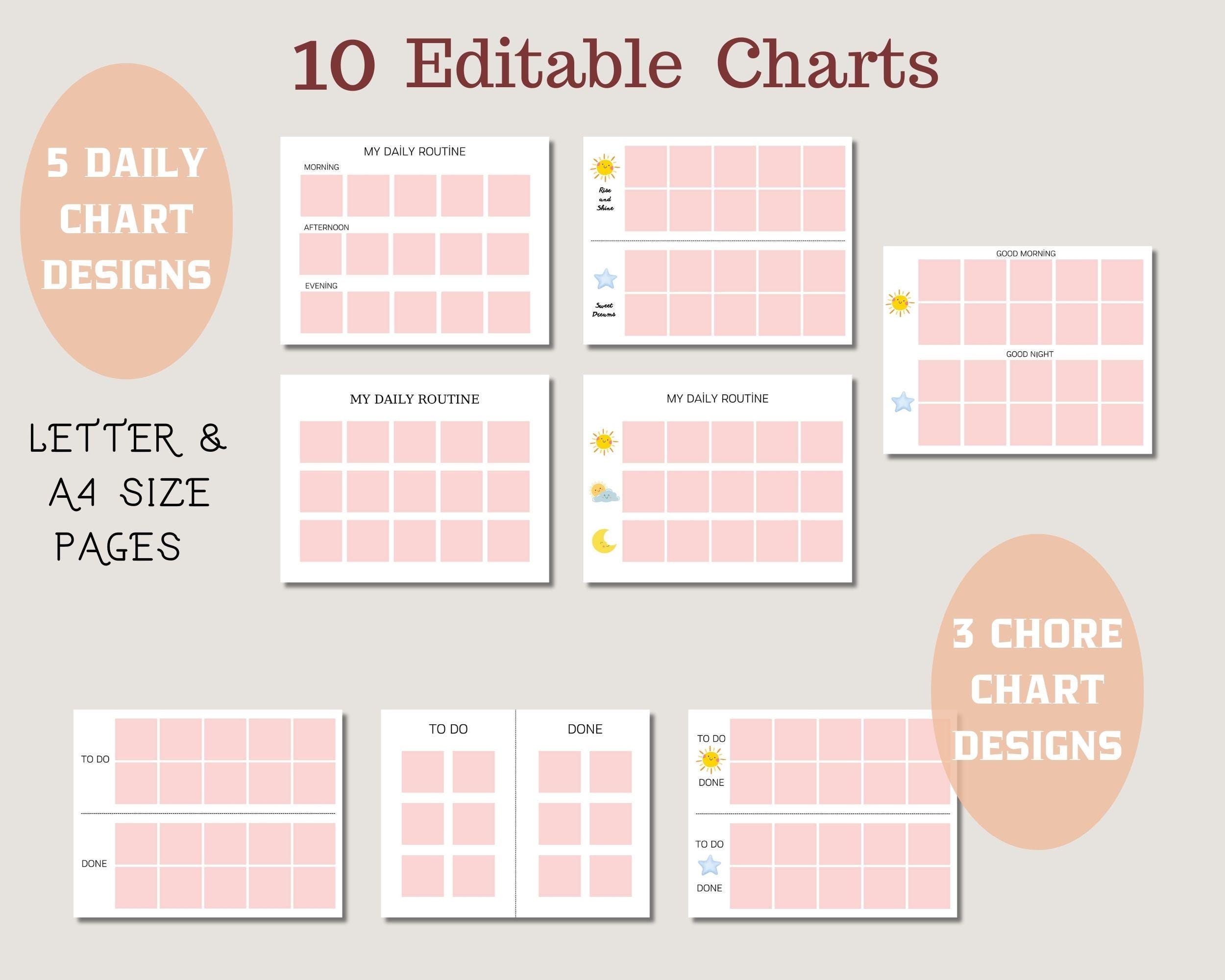 Daily Routine Cards Editable Routine Chart for Toddlers Daily Rhythm ...
