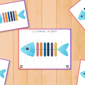Popsicle Stick Color Sorting Cards, Fine Motor Skills, Preschool ...