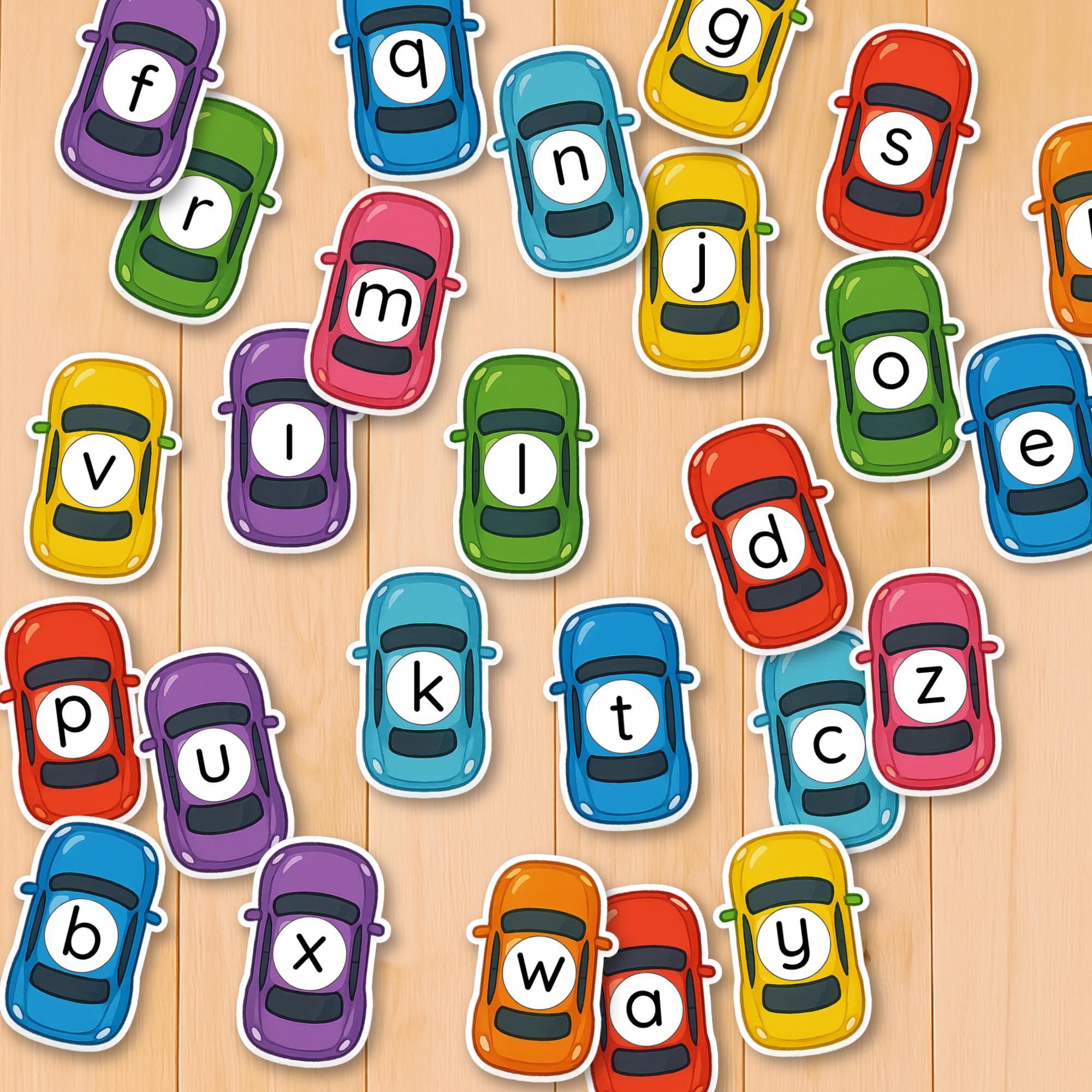 Car Parking Alphabet Match Game: Upper and Lowercase Letter Activity ...