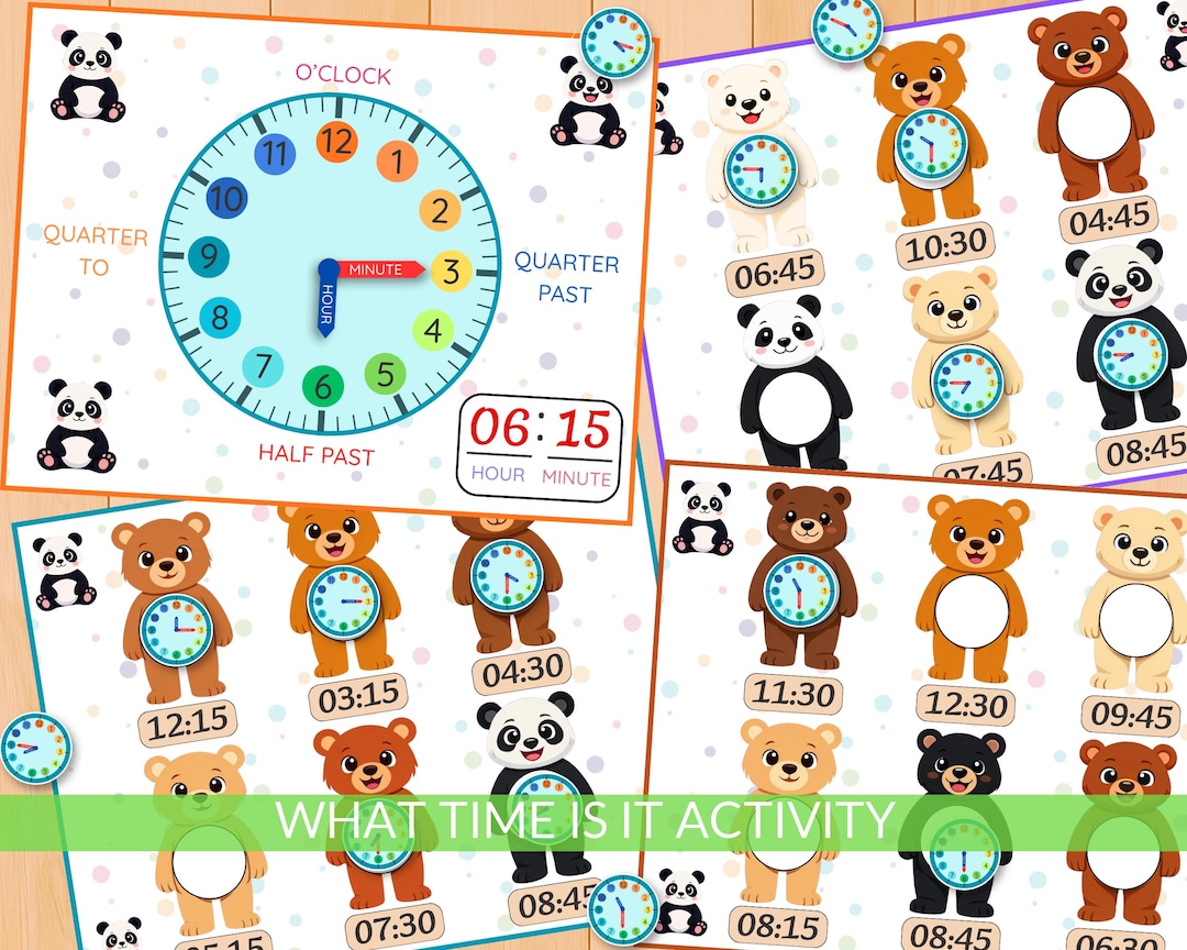 Clock Matching Actıvıty, Times Practice, Telling the Time Game for ...