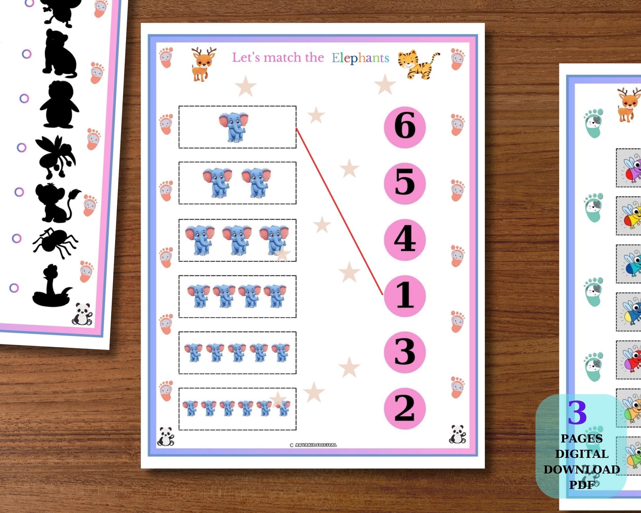 Printable Animal Shadow Matching Busy Book, Animal Matching, Printable ...