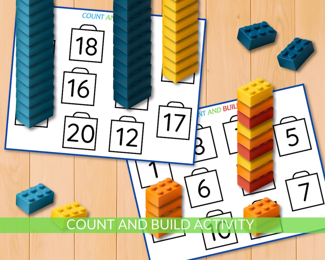 Counting and Building Mats, Count to 1-20, Hands on Number Build, Early ...