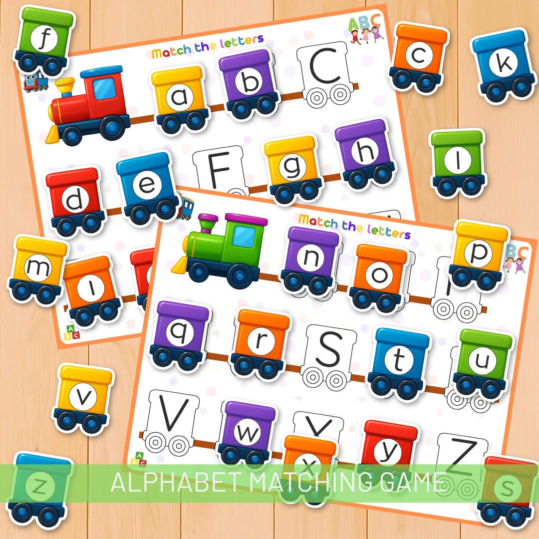 Alphabet Matching Activity for Kids, Uppercase Lowercase Letter ...