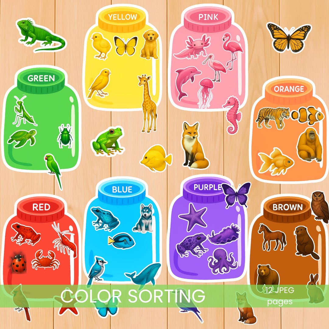 Printable Color Matching Game, Educational Activity Cards, Preschool ...