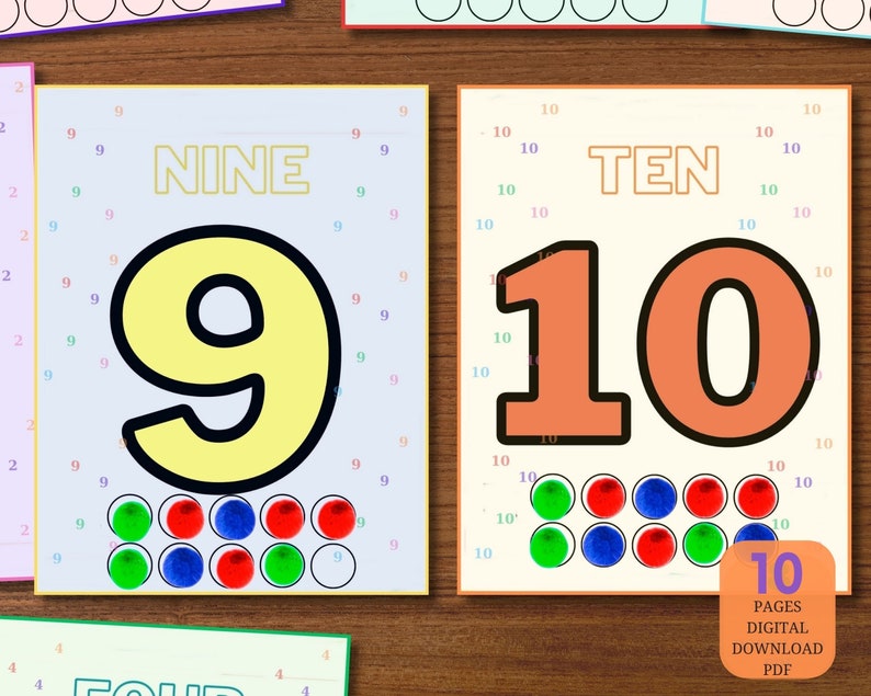 Colouring Numbers Printable, Learn Numbers, Count the Numbers, Numbers ...