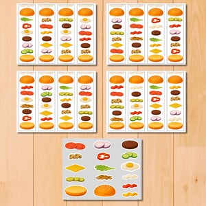 Burger Pattern Game, Sequencing Activity, Build Burgers, Preschool ...