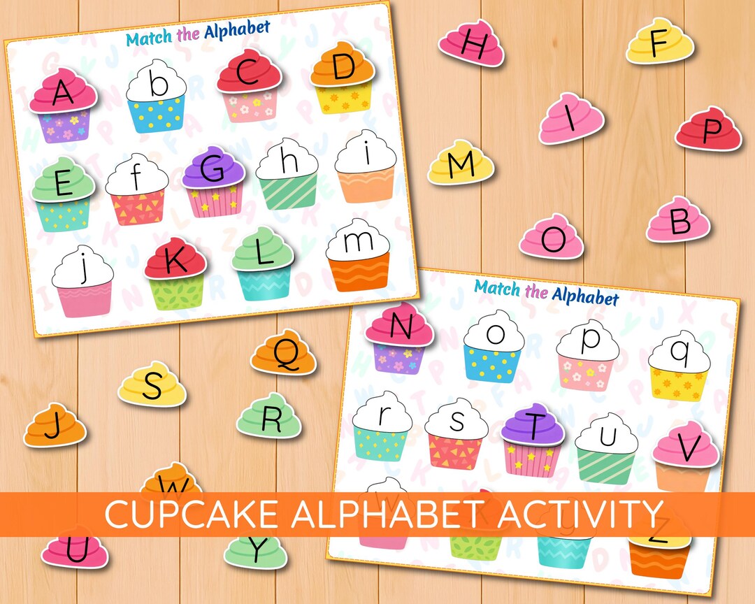 Cupcake Alphabet Matching Activity, Uppercase Lowercase Game, Preschool ...