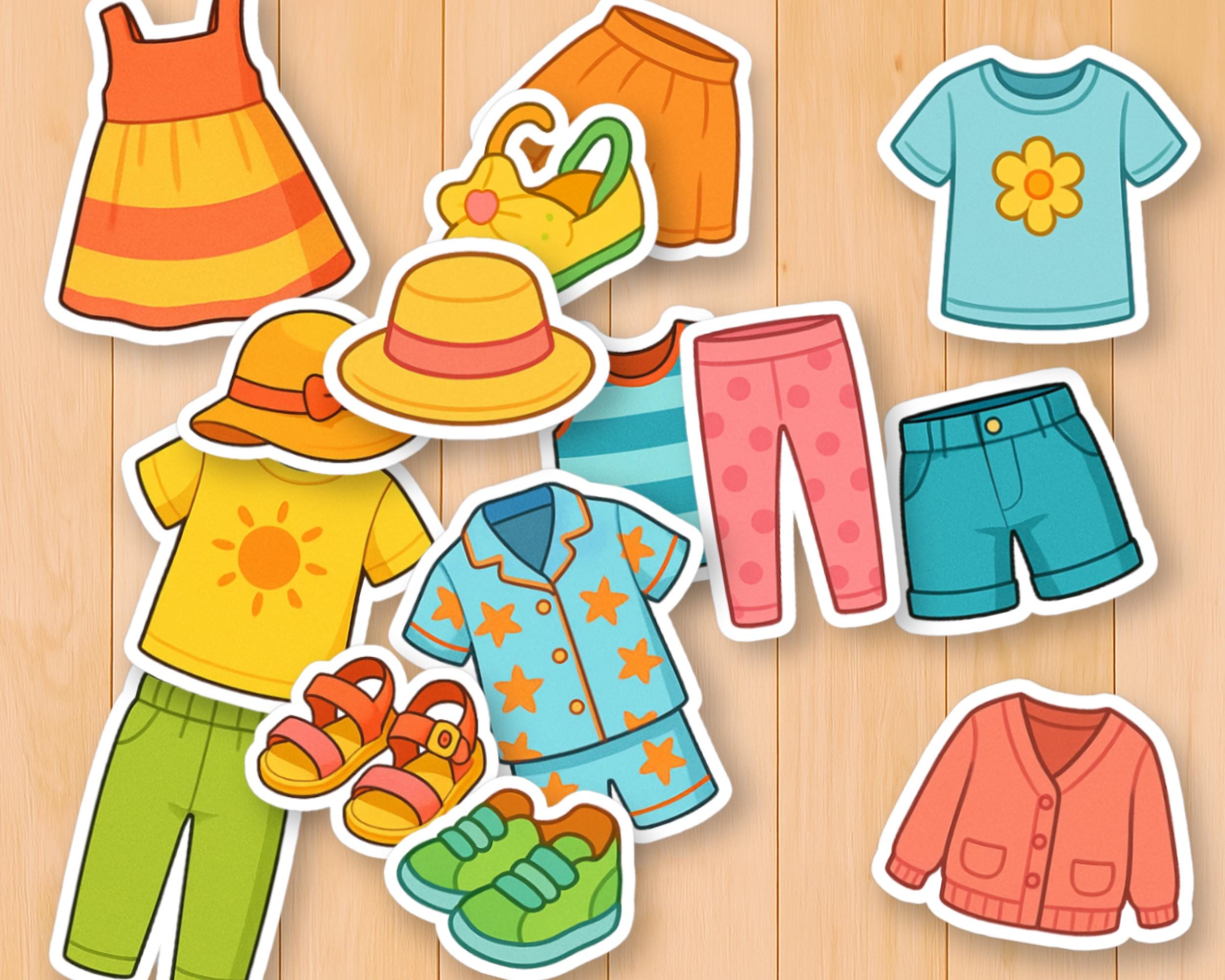 Seasons Clothing Match Activity, Wear Sorting Game, Busy Book Page ...