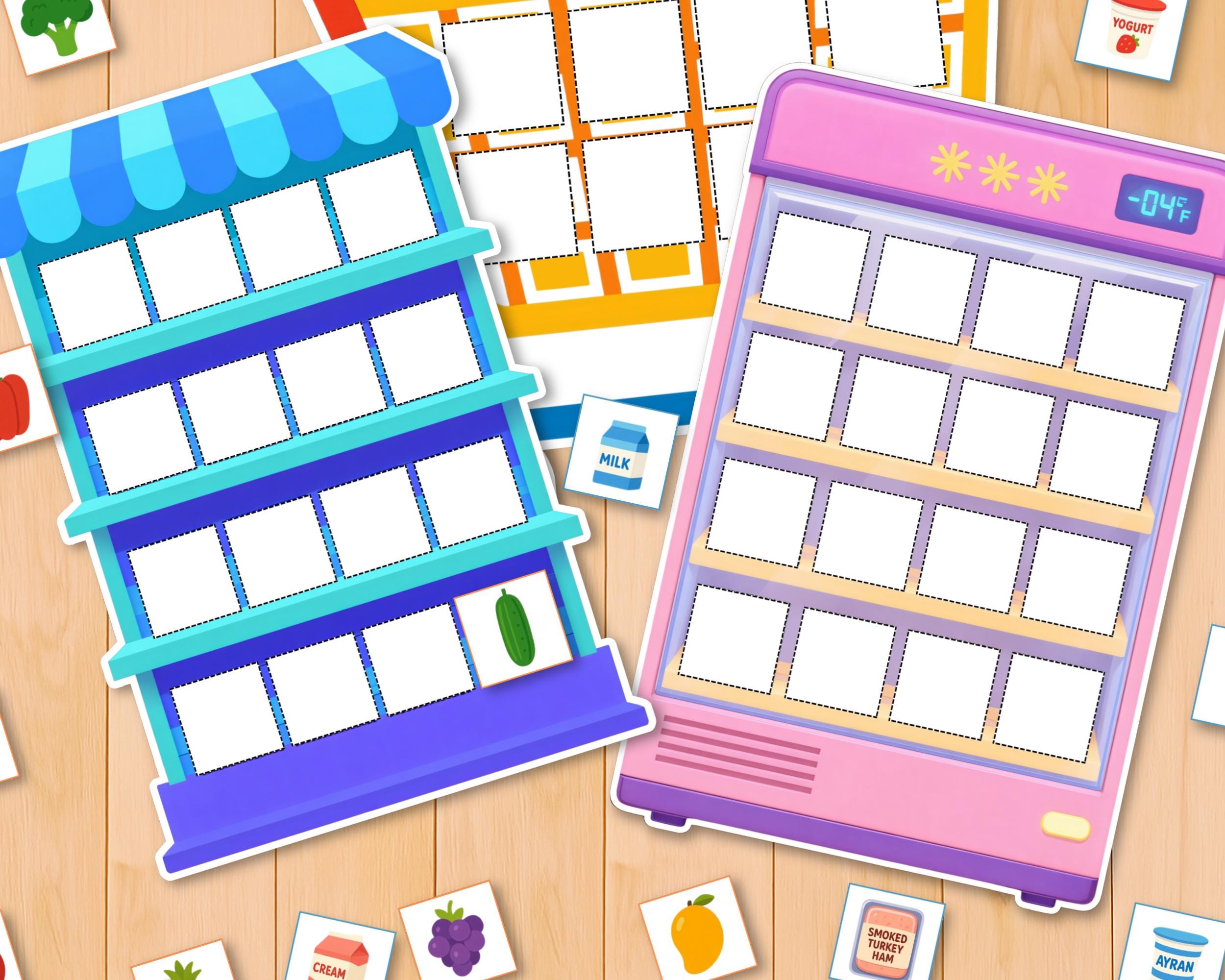 Shopping Activity Game, Market Sorting Activities, Grocery Store ...