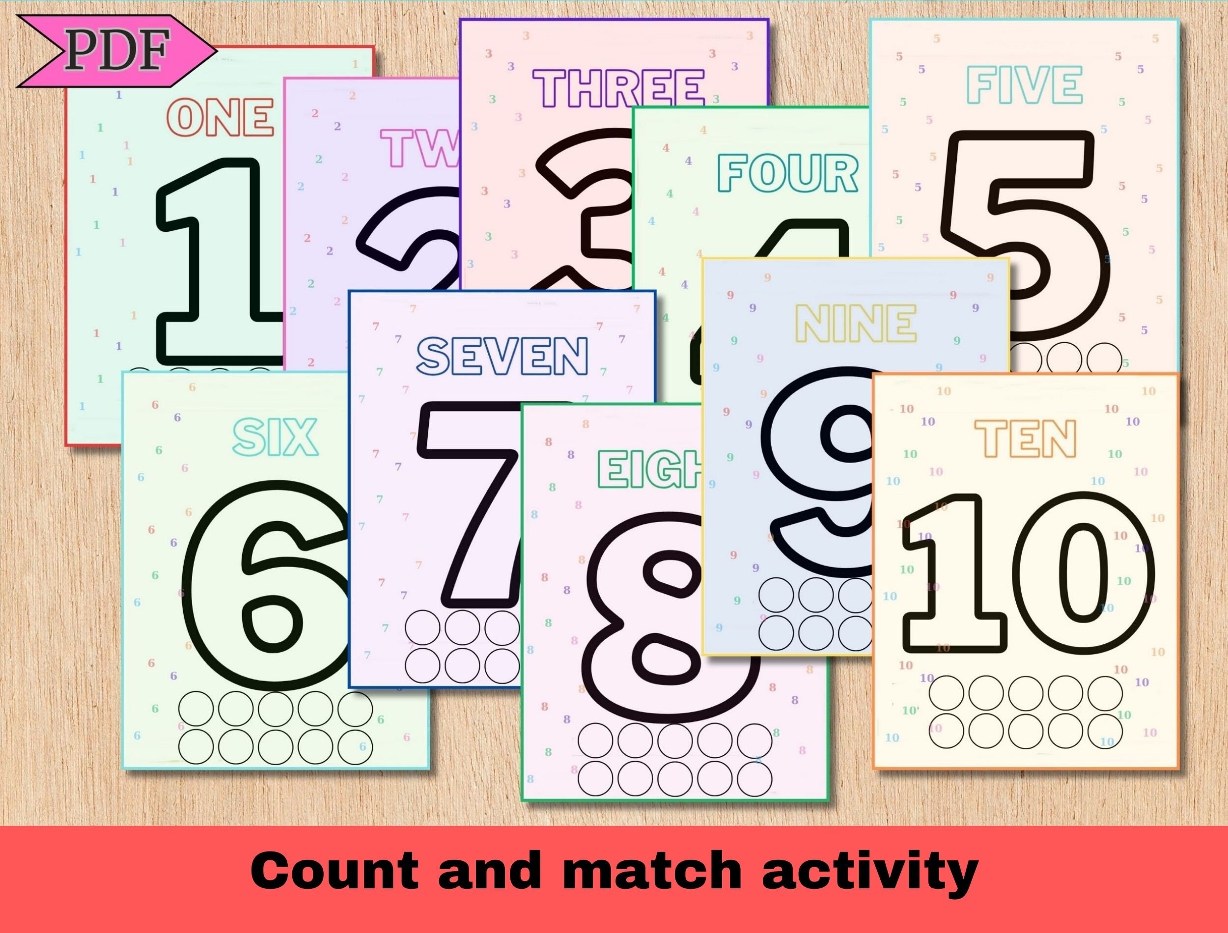 Colouring Numbers Printable, Learn Numbers, Count the Numbers, Numbers ...