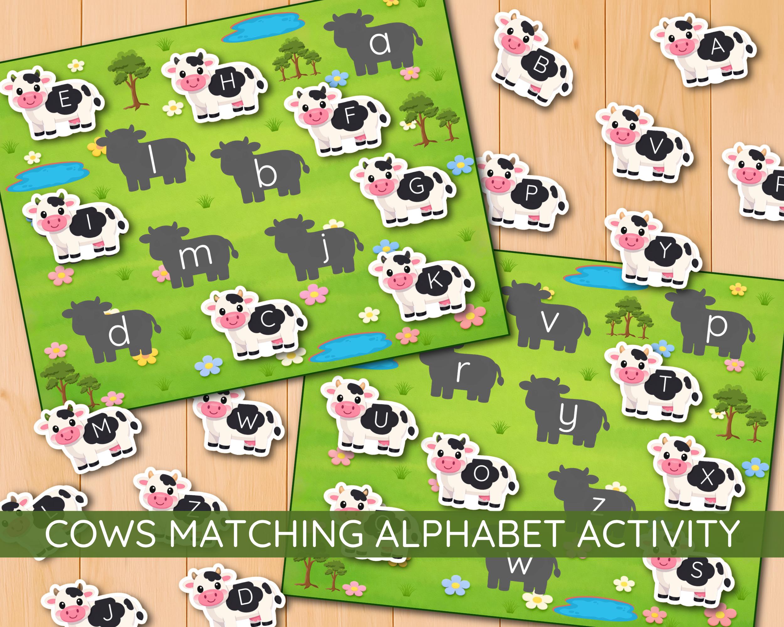 Farm Alphabet Matching Activity, Uppercase Lowercase Game, Toddler ABC ...