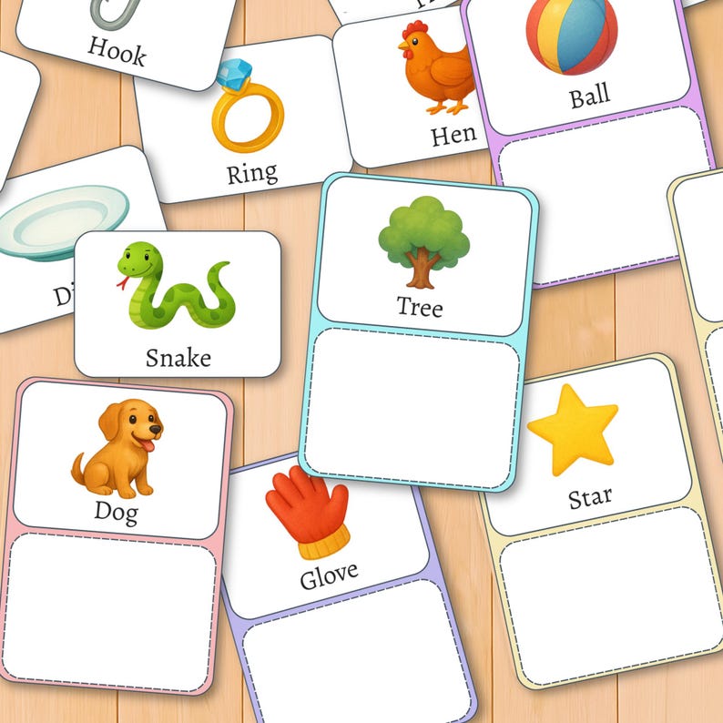 Rhyming Words Matching Cards, Task Box Activity Set, Teaching Tools ...