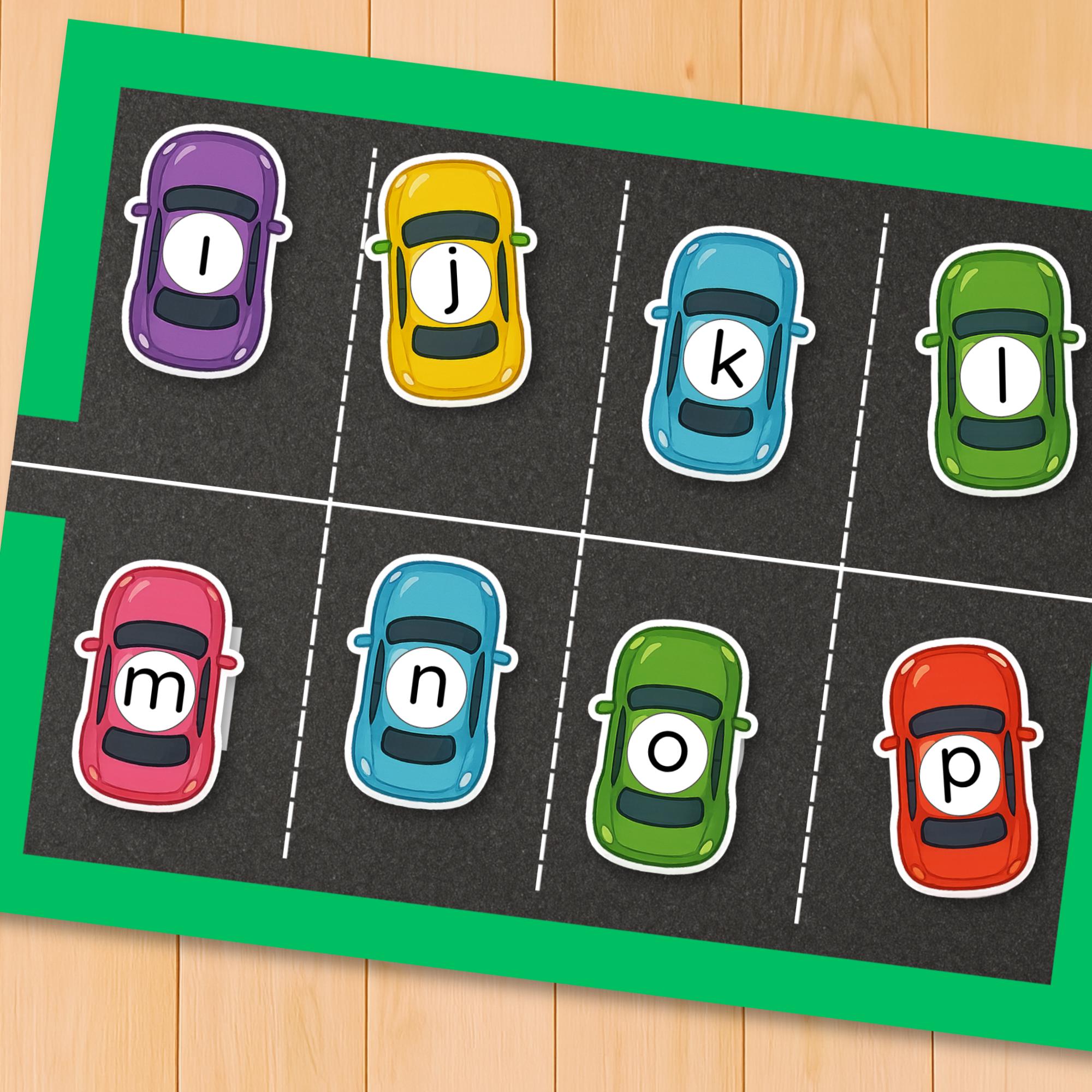 Car Parking Alphabet Match Game: Upper and Lowercase Letter Activity ...