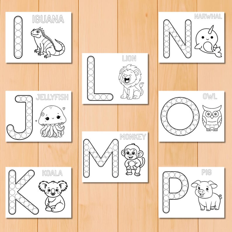 Alphabet Dot Marker Worksheets, Fun Play Dough Fingerprint Activity for ...