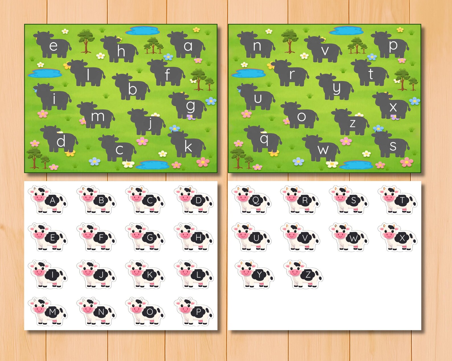 Farm Alphabet Matching Activity, Uppercase Lowercase Game, Toddler ABC ...