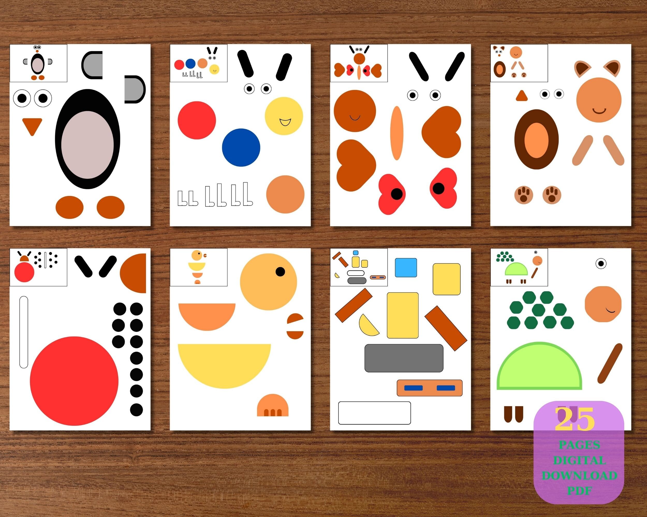 Montessori Printable Puzzle Preschool Toddler Activities Pattern Blocks ...