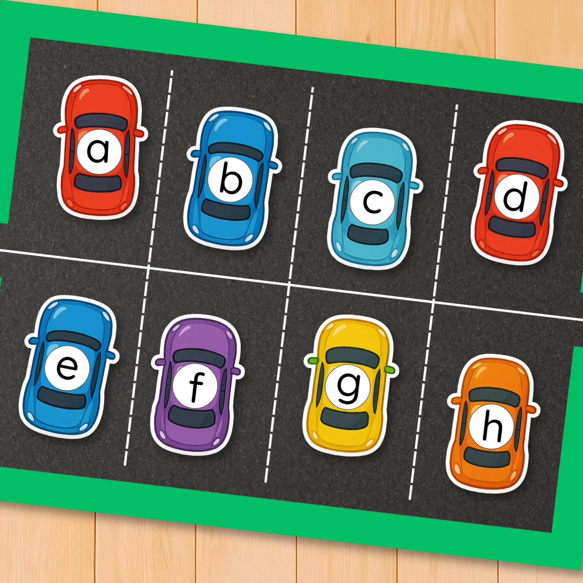 Car Parking Alphabet Match Game: Upper and Lowercase Letter Activity ...