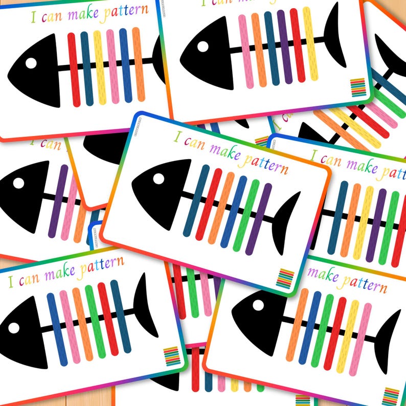 Popsicle Stick Color Sorting Cards, Fine Motor Skills, Preschool ...