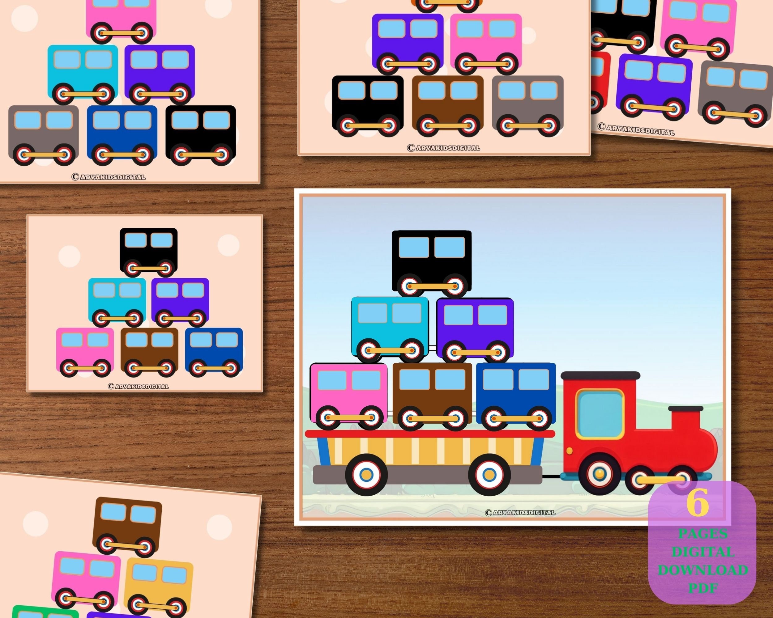 Vehicle Pattern Matching Game: Preschool Activity (digital Download) - Etsy
