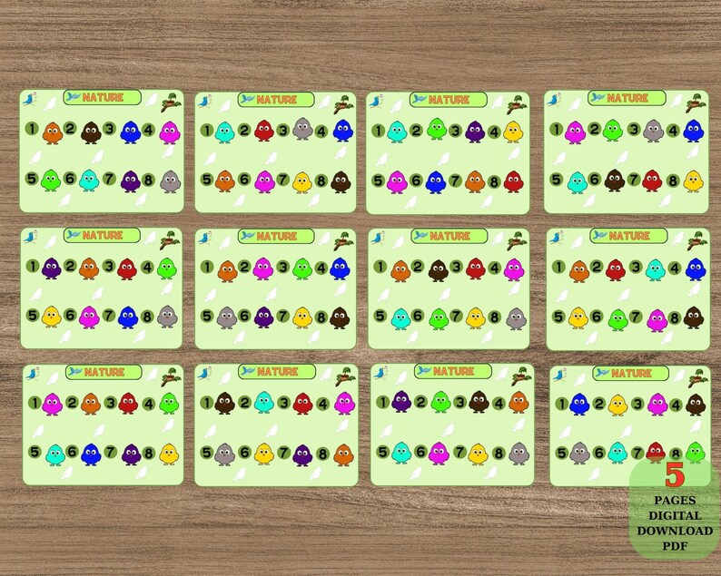 Bird Pattern Activity for Toddlers, Colors Matching and Fine Motor ...