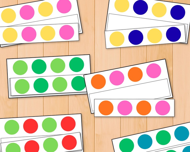 Color Pattern Matching Game, Visual Discrimination Cards, Task Box ...