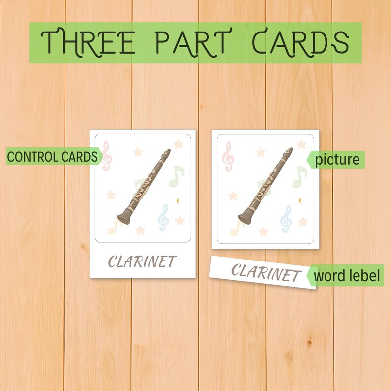 Musical Instrument Flashcards – Montessori Printable, Music Vocabulary ...