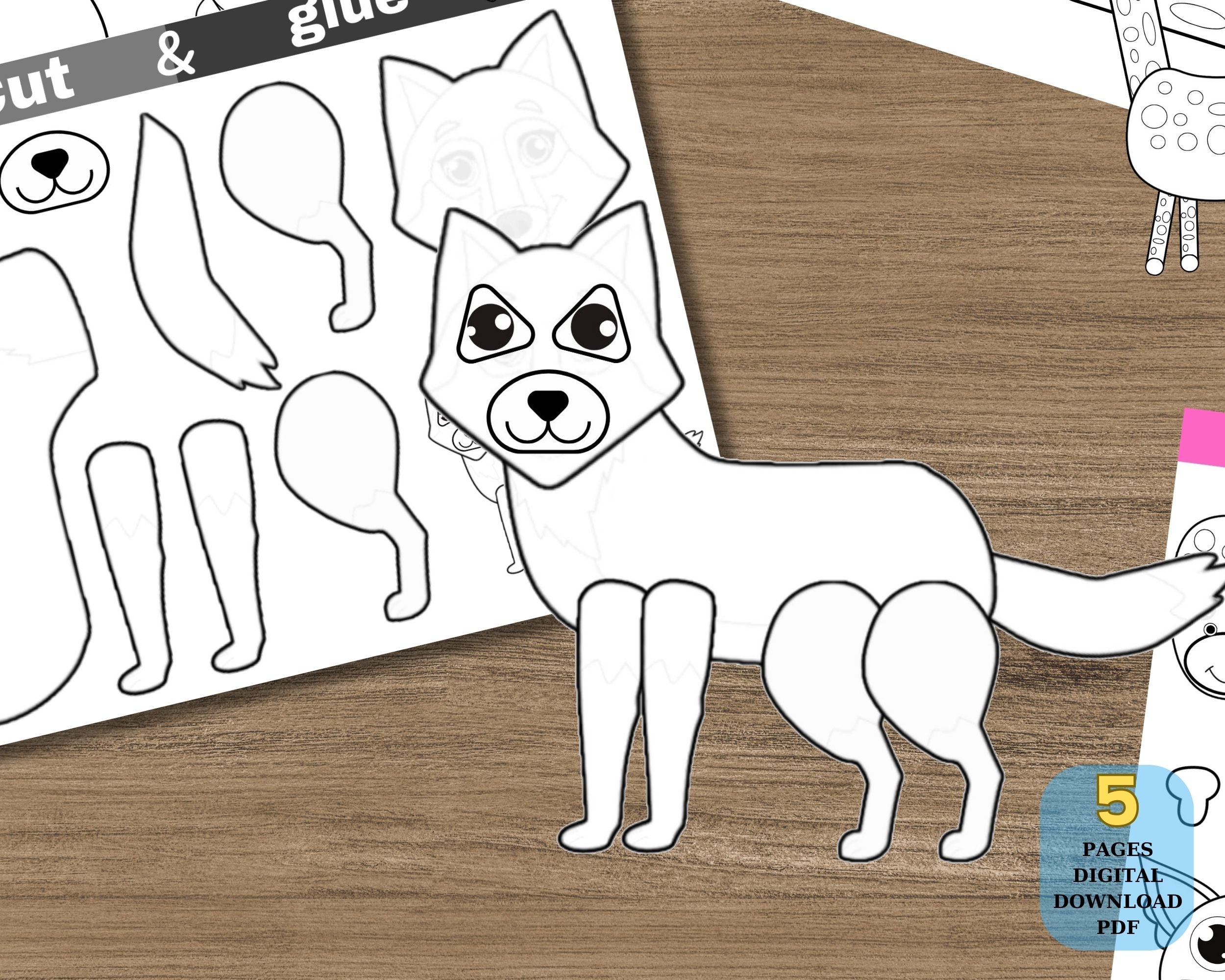 Cutting Scissors With Animals for Preschool and Kindergarten Printable ...