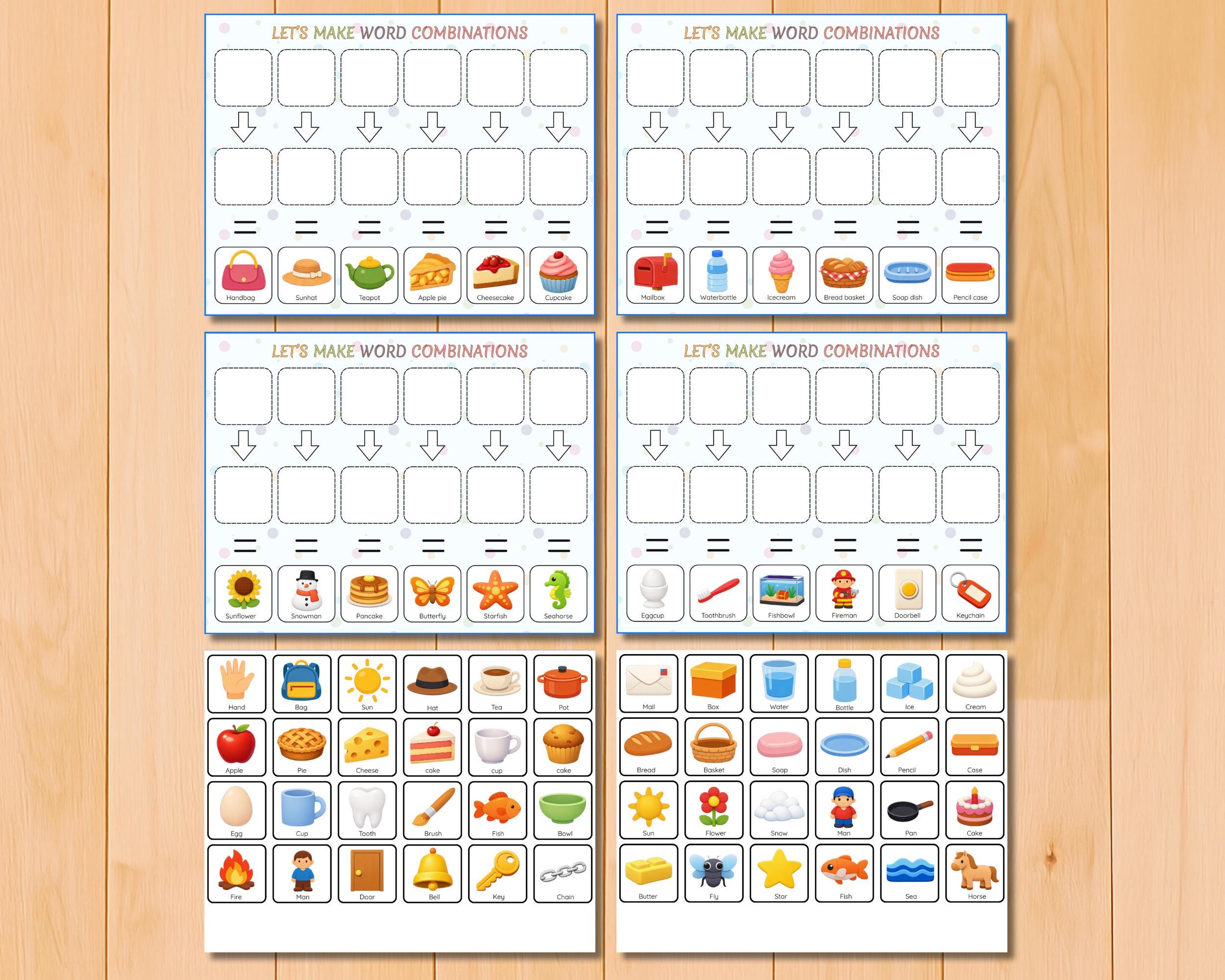 Compound Words Matching Activity, Build and Match, Early Readers ...