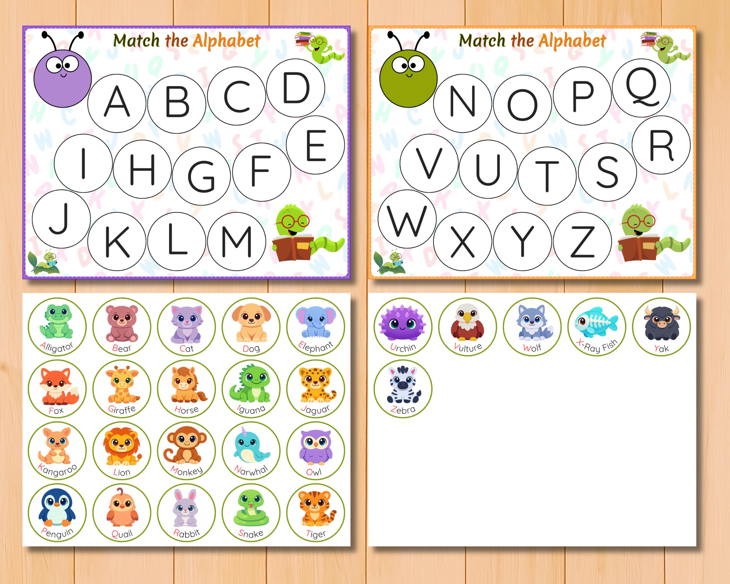 Ctaerpillar Alphabet Beginning Sound Match, Caterpillars Letters ...