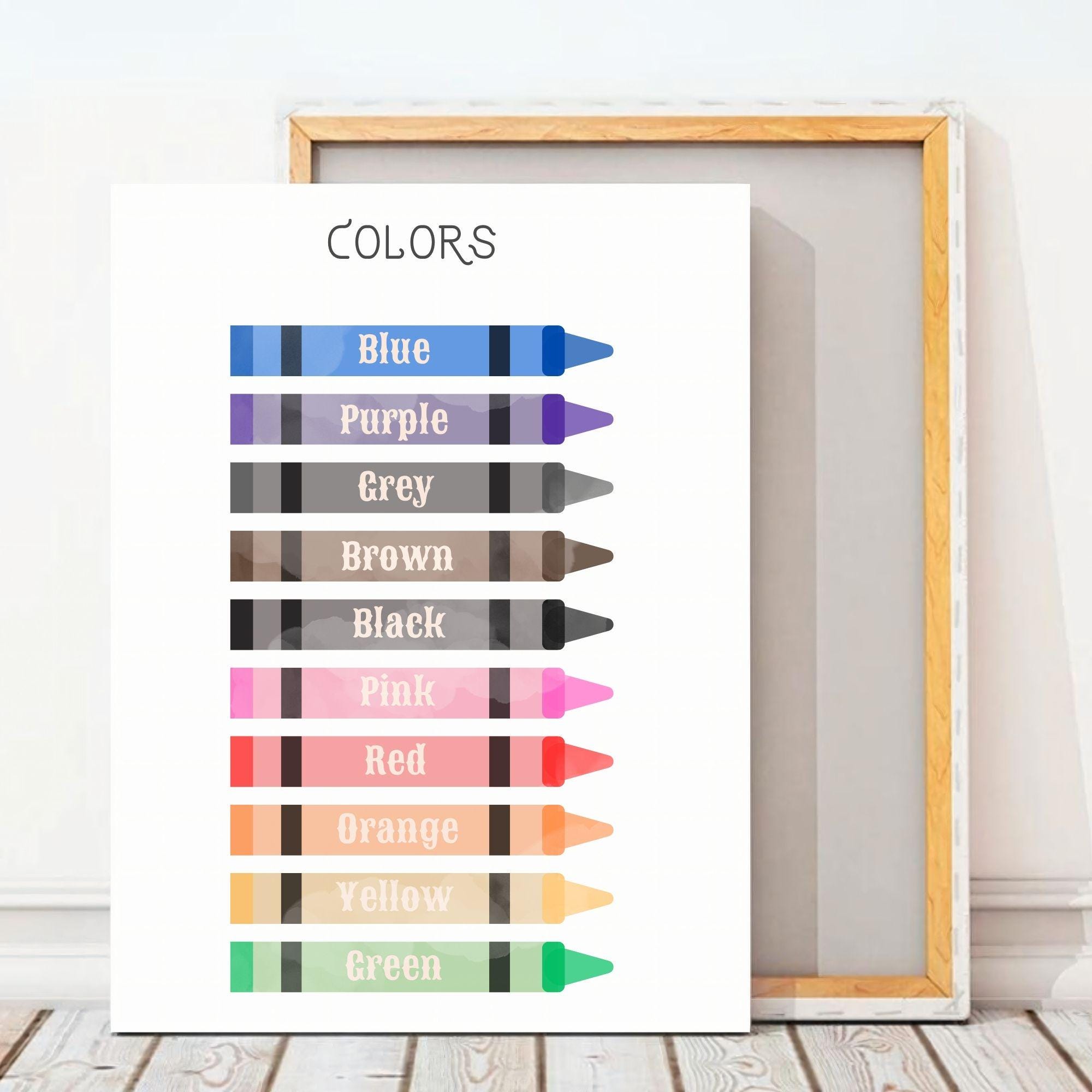 Colors Educational Poster, School Poster, Learn Rainbow Colors ...