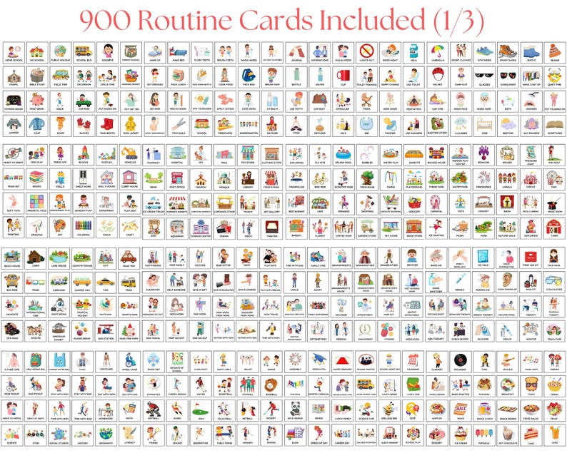 Daily Routine Cards Visual Schedule Toddler Routine Chart for Kids ...