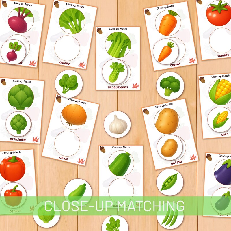 Vegetable Cards - Etsy