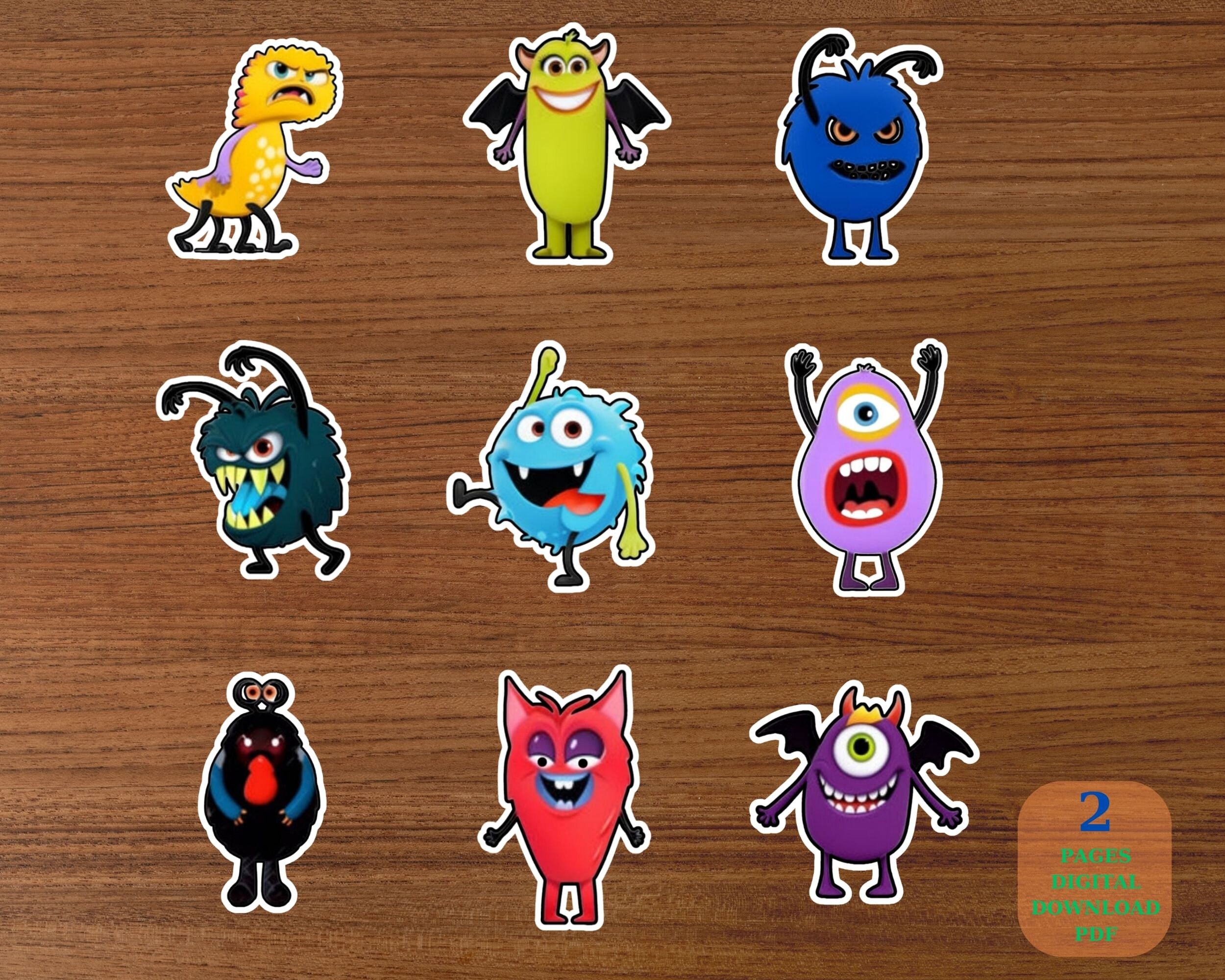 Monster Matching Game for Preschool, Toddler Activities, Coloring Busy ...