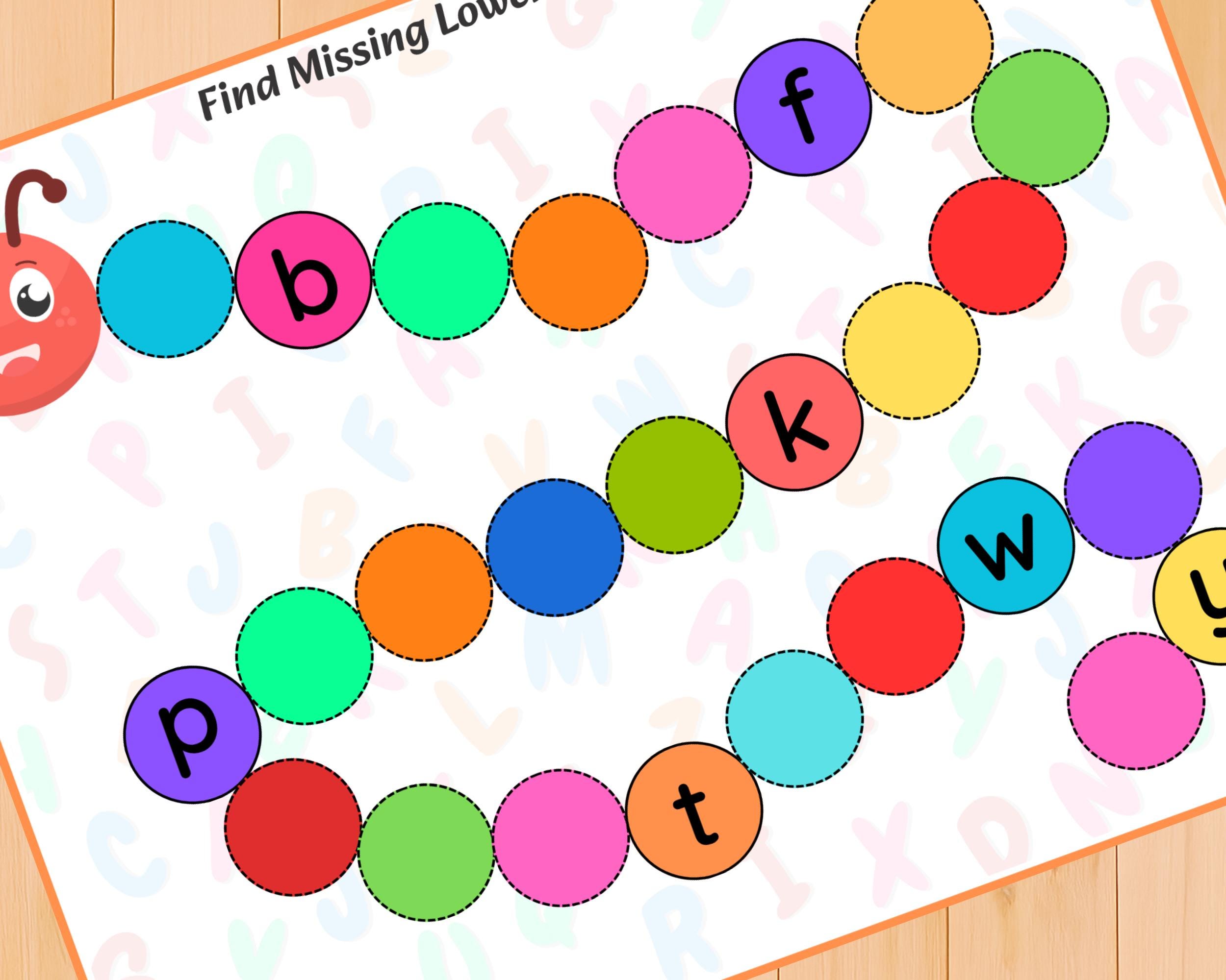 Caterpillar Alphabet Missing Letters Activity, Uppercase and Lowercase ...