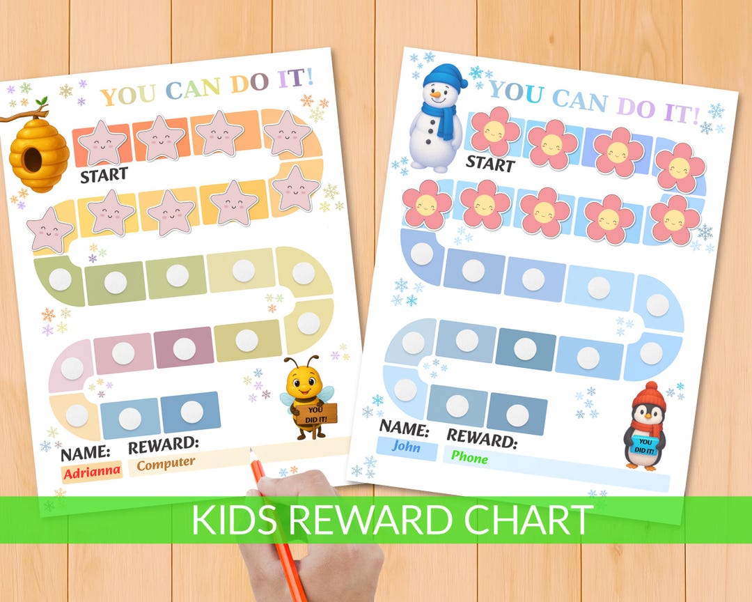 Printable Reward Chart for Kids, Behavior Tracker for Preschoolers ...