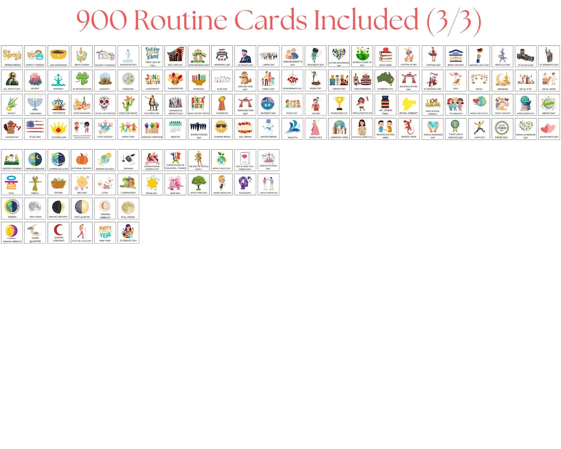 Daily Routine Cards Visual Schedule Toddler Routine Chart for Kids ...