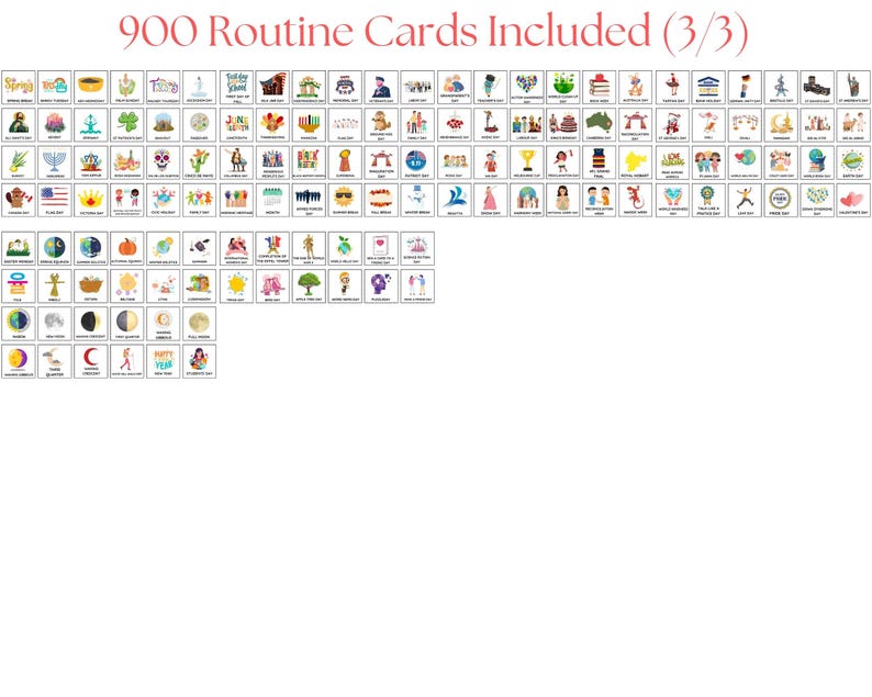 Daily Routine Cards Visual Schedule Toddler Routine Chart for Kids ...