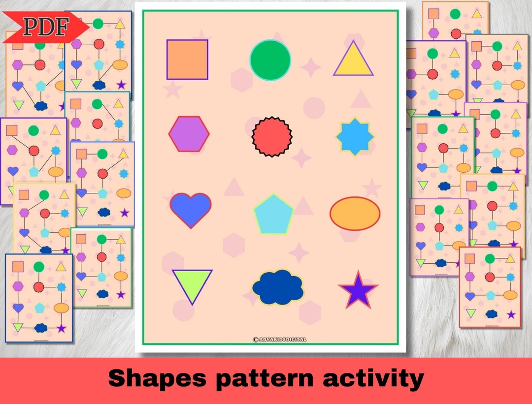 Copy the Pattern, Printable Pattern Activity for Toddlers, Toddler ...