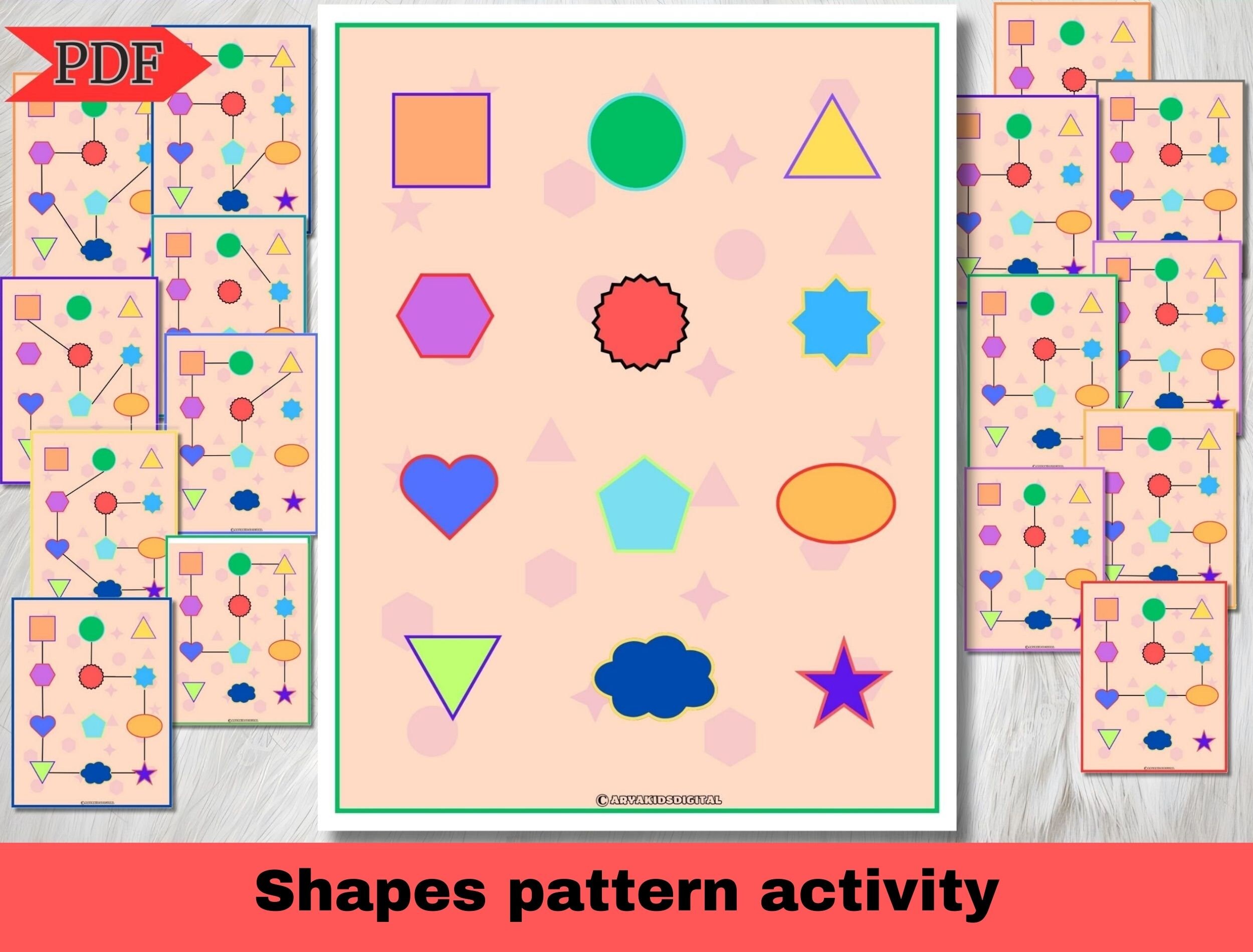 Copy the Pattern, Printable Pattern Activity for Toddlers, Toddler ...