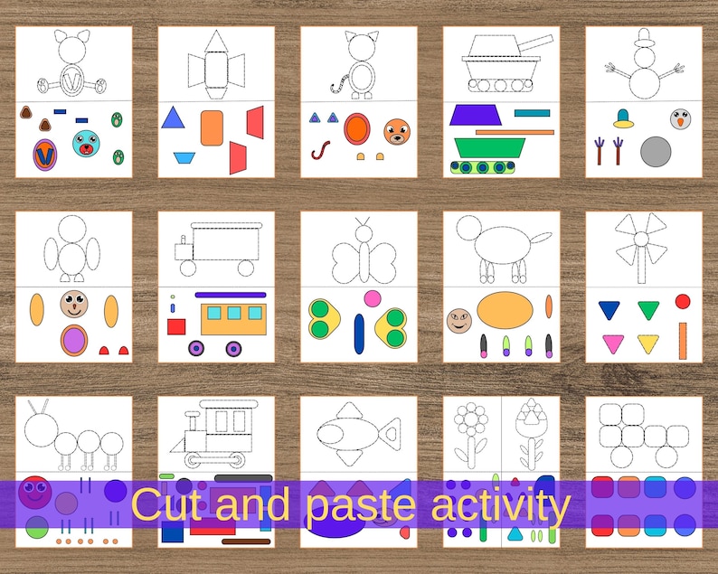 Montessori Cut and Paste Printables – Preschool and Kindergarten ...