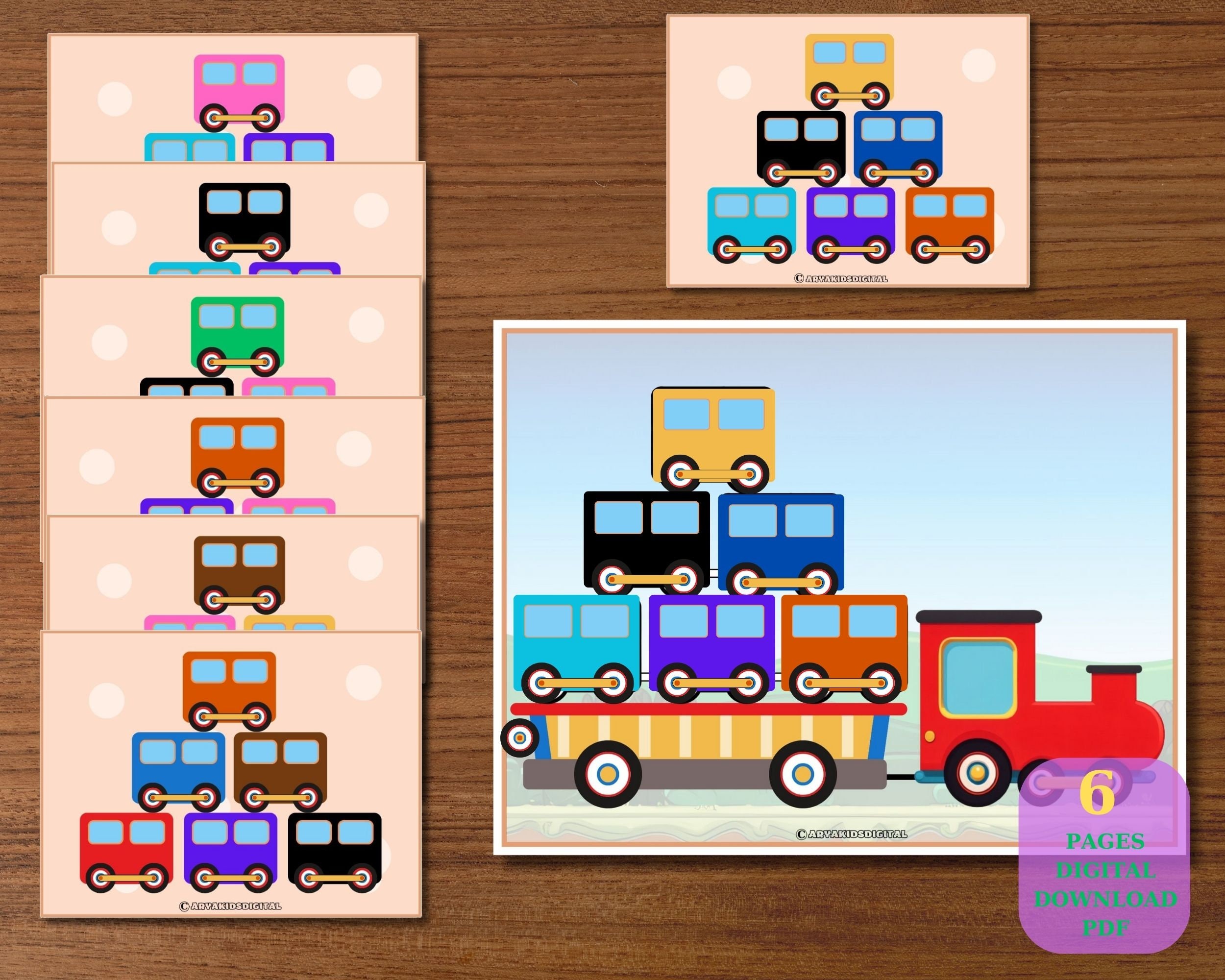 Vehicle Pattern Matching Game: Preschool Activity (digital Download) - Etsy